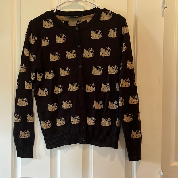 Modcloth | Sweaters | Nwt Modcloth For Hello Kitty Black Button Up ...